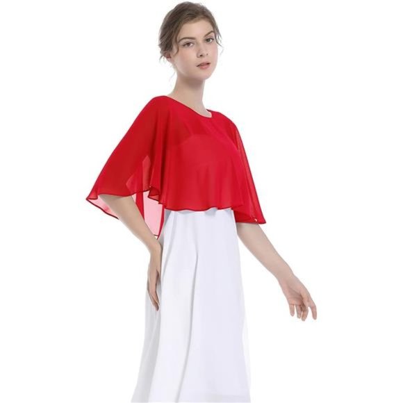 Accessories | Chiffon Lace Shrug Shawls And Wraps Red | Poshmark